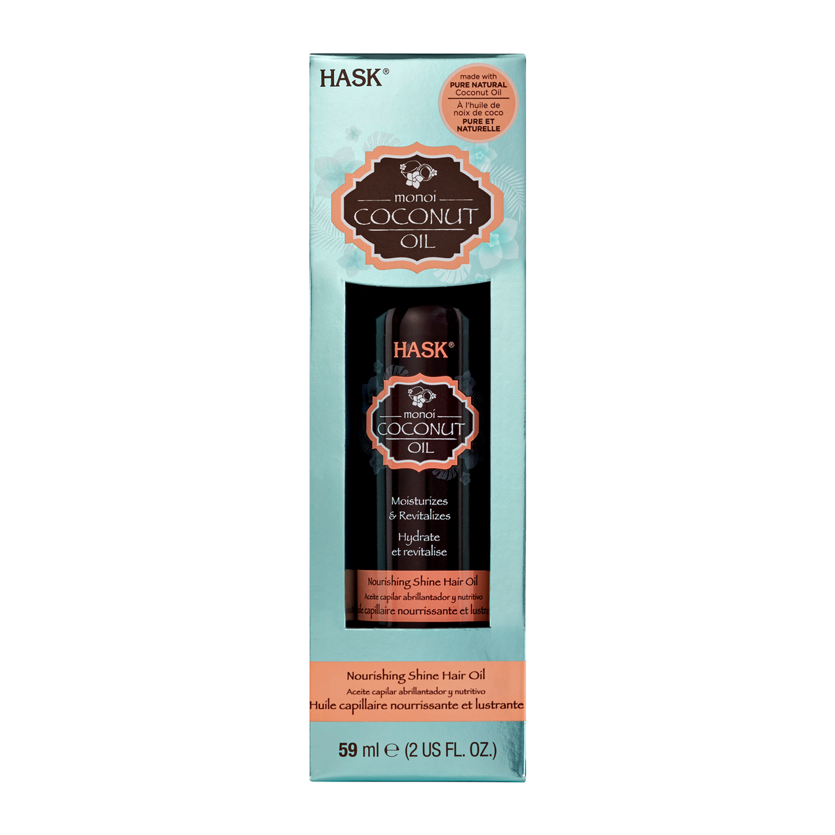 Coconut Oil Nourishing Hair Oil 59mL – Hask Beauty Australia